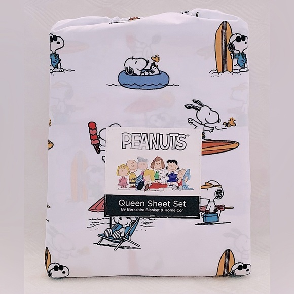 Peanuts | Bedding | Peanuts Snoopy Surfing Summer Fun Sheet Set Queen ...